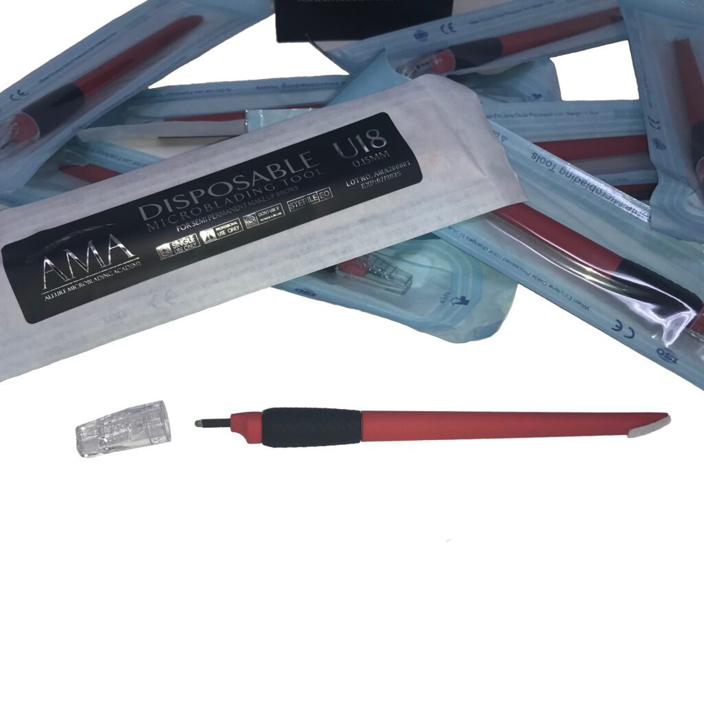 Red Eccentric Nano Blade U18 0.15 mm Disposable Blades with Sponge ...